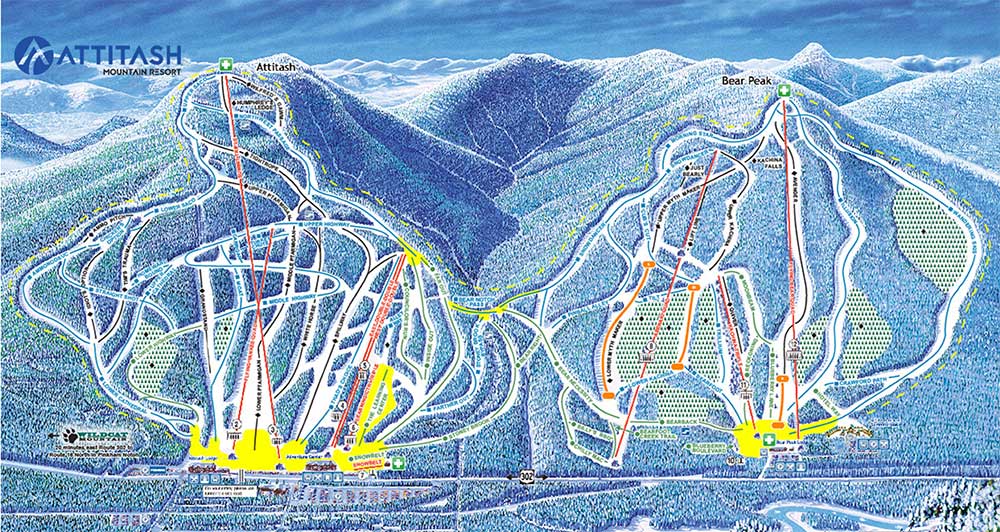 Attitash Mountain Resort Ski Area Trail Map
