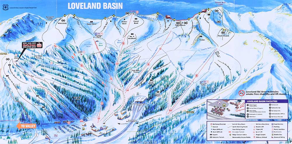 Loveland Ski Area Trail Map
