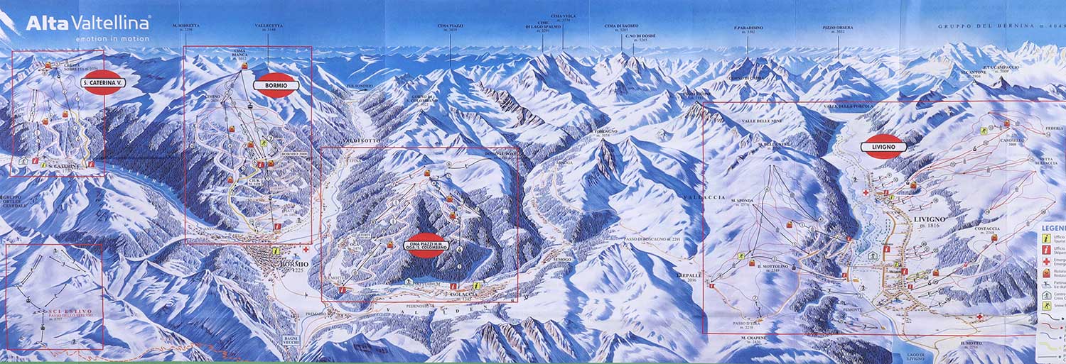 Alta Valtellina Ski Area Trail Map
