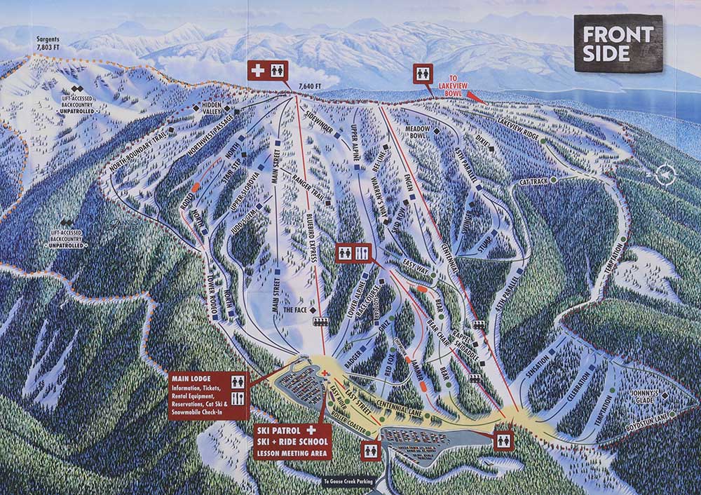 Brundage Mountain Ski Area Trail Map